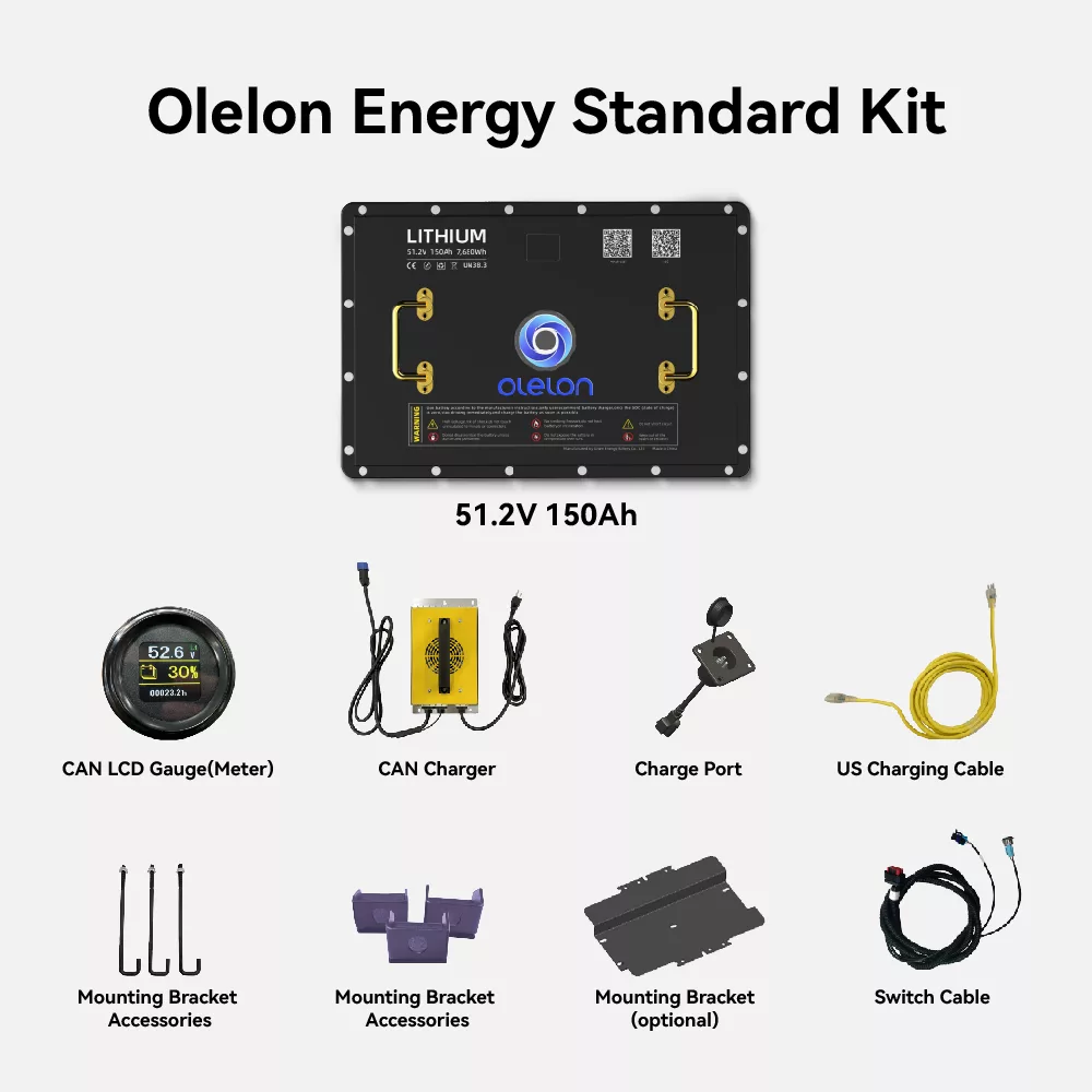 51.2V 150Ah Lithium Golf Cart Battery | Olelon Energy : Manufacturer ...
